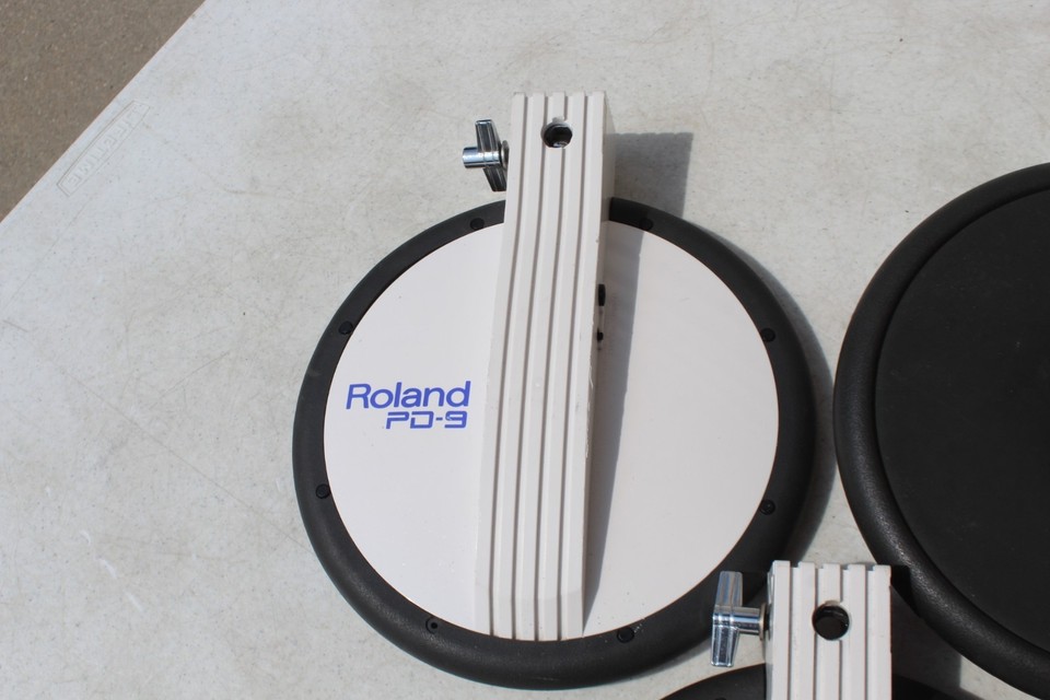 4 LOT Roland PD-9 PD-7 Electronic Drum Tom Cymbal Pads Dual Trigger ...