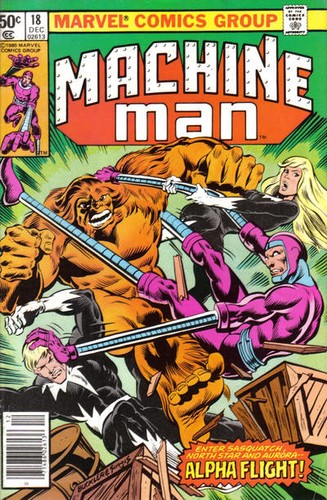 Machine Man #18 (Newsstand) VF; Marvel | Steve Ditko Alpha Flight - we ...
