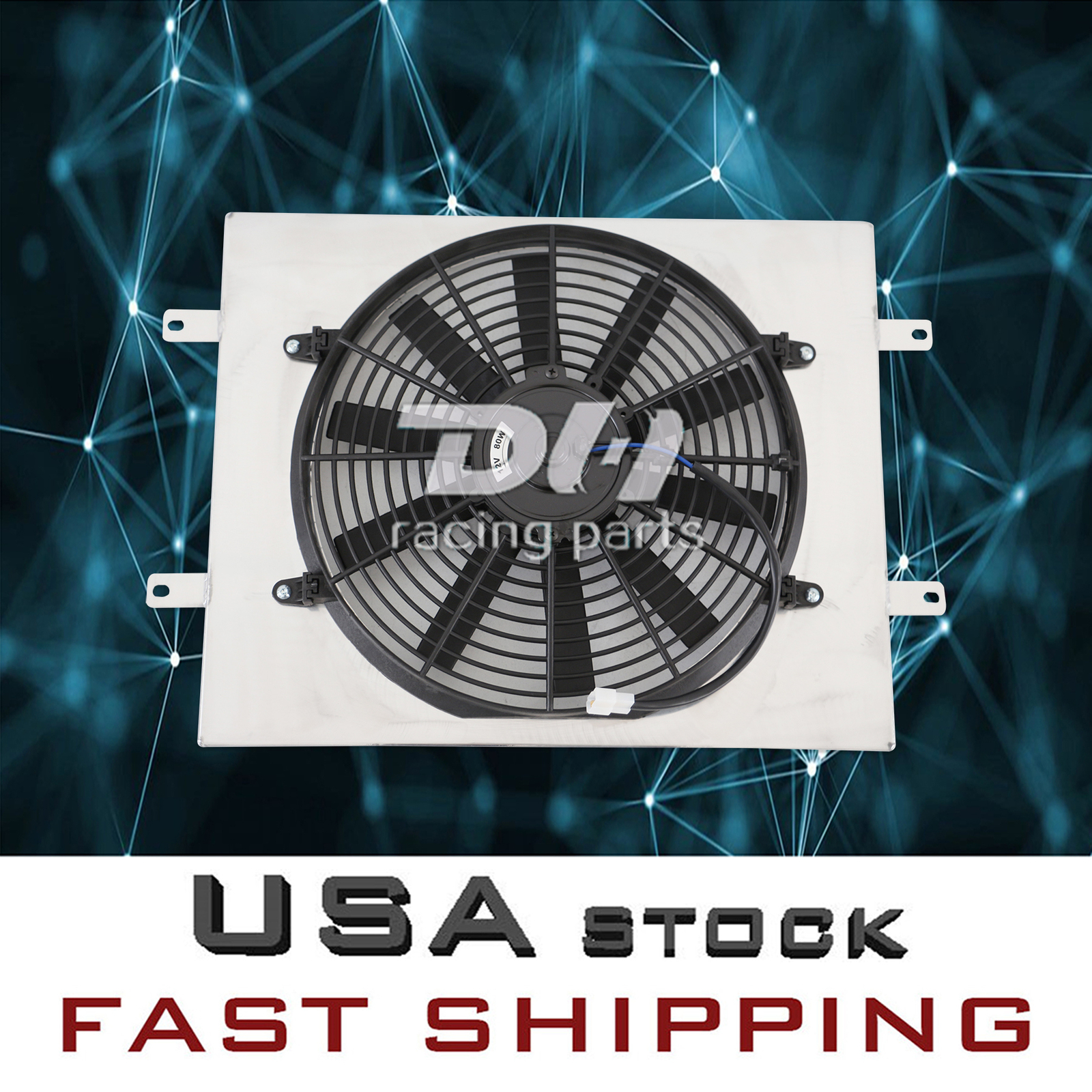 Aluminum Shroud&Fan FOR 1984-1995 Toyota Pickup/4 Runner 2.4L L4 GAS no ...