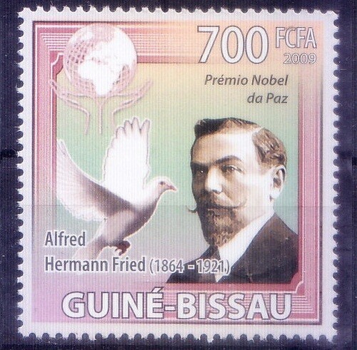 Alfred Hermann Fried Nobel Peace winner, Guinea Bissau 2009 MNH | eBay