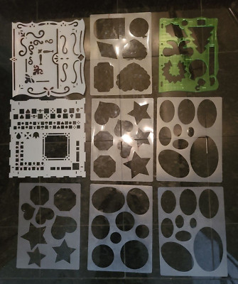 Lot of 17 Scrapbook/Crafting Cutting Tracing Patterns, Alphabet ...