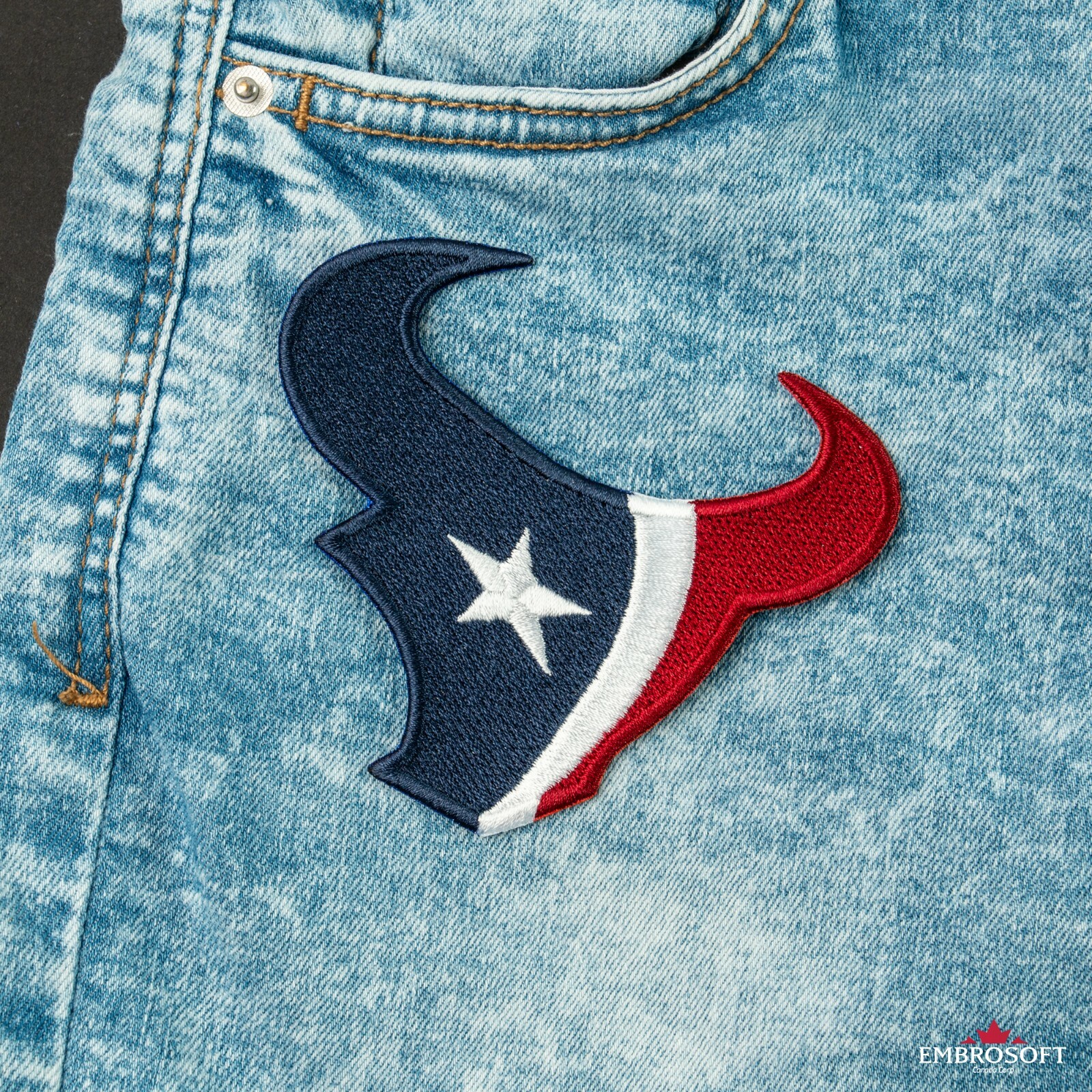 Houston Texans Patch, American Football Team Logo, Embroidered Sports ...