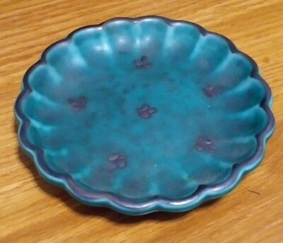 Gustavsberg, Argenta☆Sweden☆Vintage☆ Scalloped Olive Dish☆939☆Trinket ...