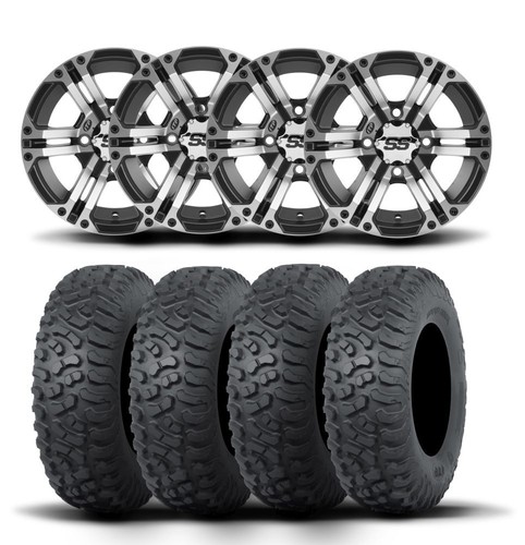 ITP SS212 12" Machined Black Wheels And Terra Hook Tires [26x9-12] | eBay