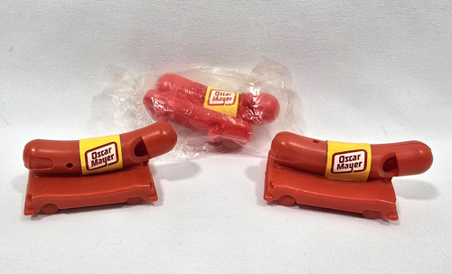 Oscar Mayer Kraft Plastic Weiner Hot Dog Whistle Weinermobile Lot Of 3 ...