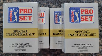 (4) 1990 PGA Tour Pro Set Inaugural Limited Trading Card Box Sealed 100 ...