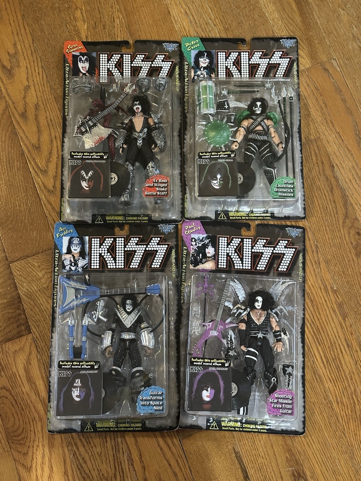 Kiss Mcfarlane Toys 1997 Ultra Action Figures KISS Band Complete Set of ...