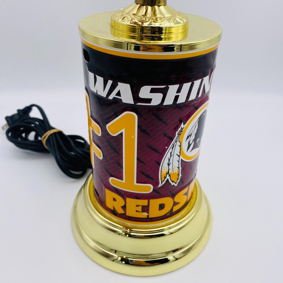 Vintage Washington Redskins #1 Fan License Plate Table Lamp Commanders ...