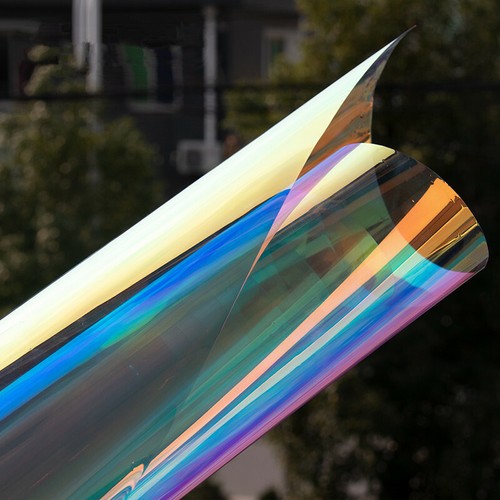Dichroic Rainbow Window Film Transparent Two-way Sticker for Festival ...