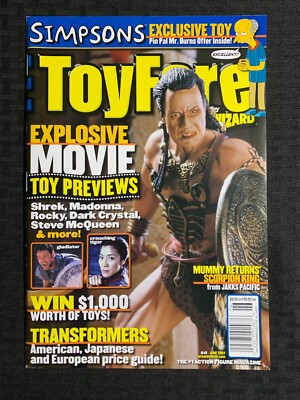 2001 TOYFARE Wizard Magazine #46 FVF 7.0 Explosive Movie Toy Previews ...