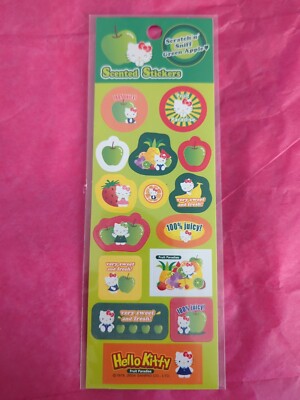 Hello Kitty Vintage Scratch N Sniff Apple Stickers | eBay