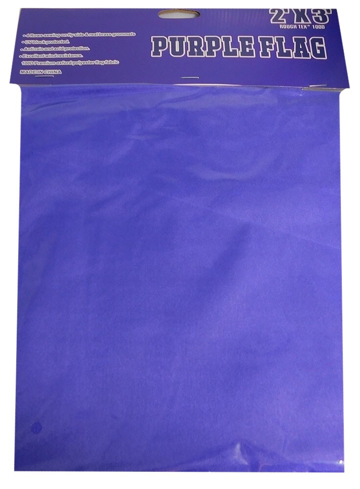 2x3 Purple Plain Solid Color Premium 100D Woven Poly Nylon 2'x3' Flag ...