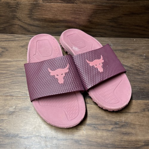 Under Armour UA Project Rock Slides SL 2.0 Sandal Maroon Red Men’s Size ...