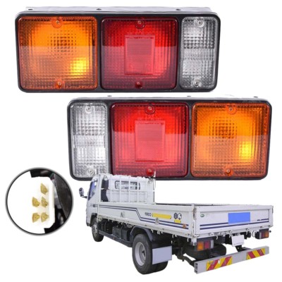 Pair Rear Tail Light Lamp Fits Mitsubishi Canter Fuso Truck 355 1986 ...
