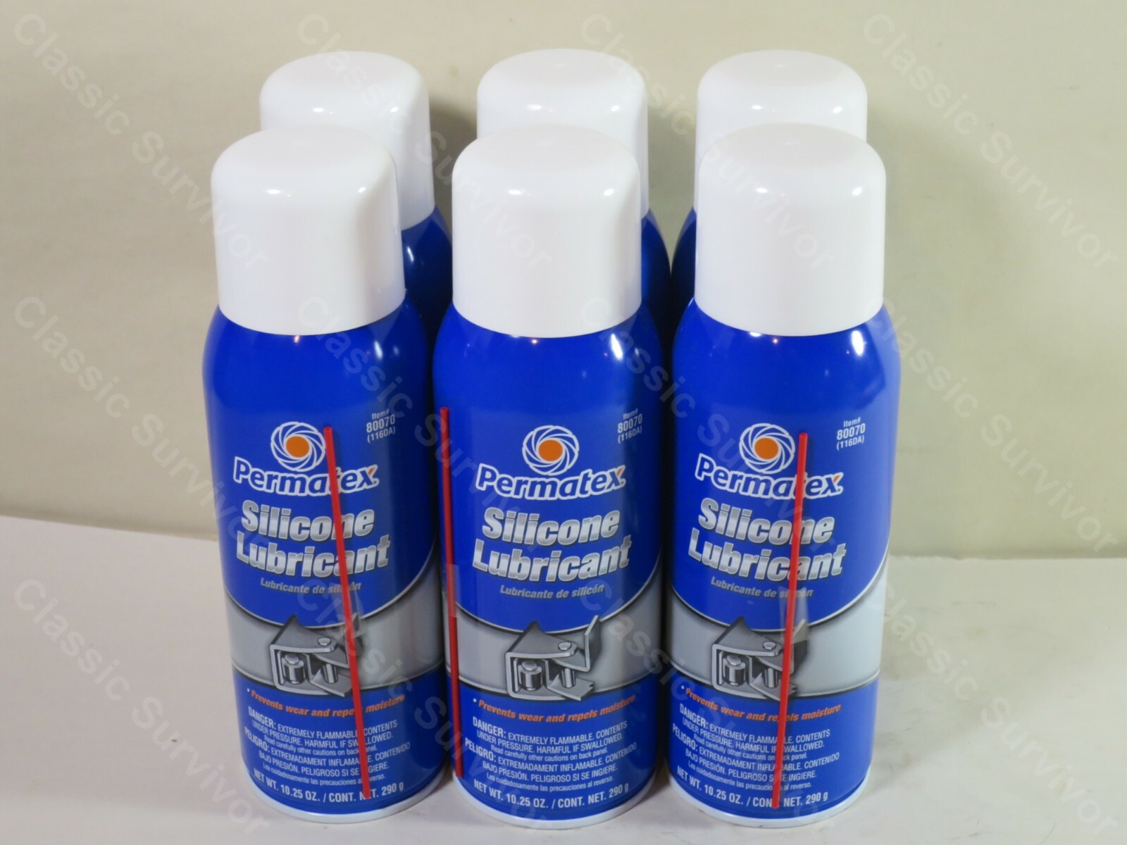 Permatex 80070 Silicone Spray Lubricant 10oz Aerosol Spray Can Case of ...