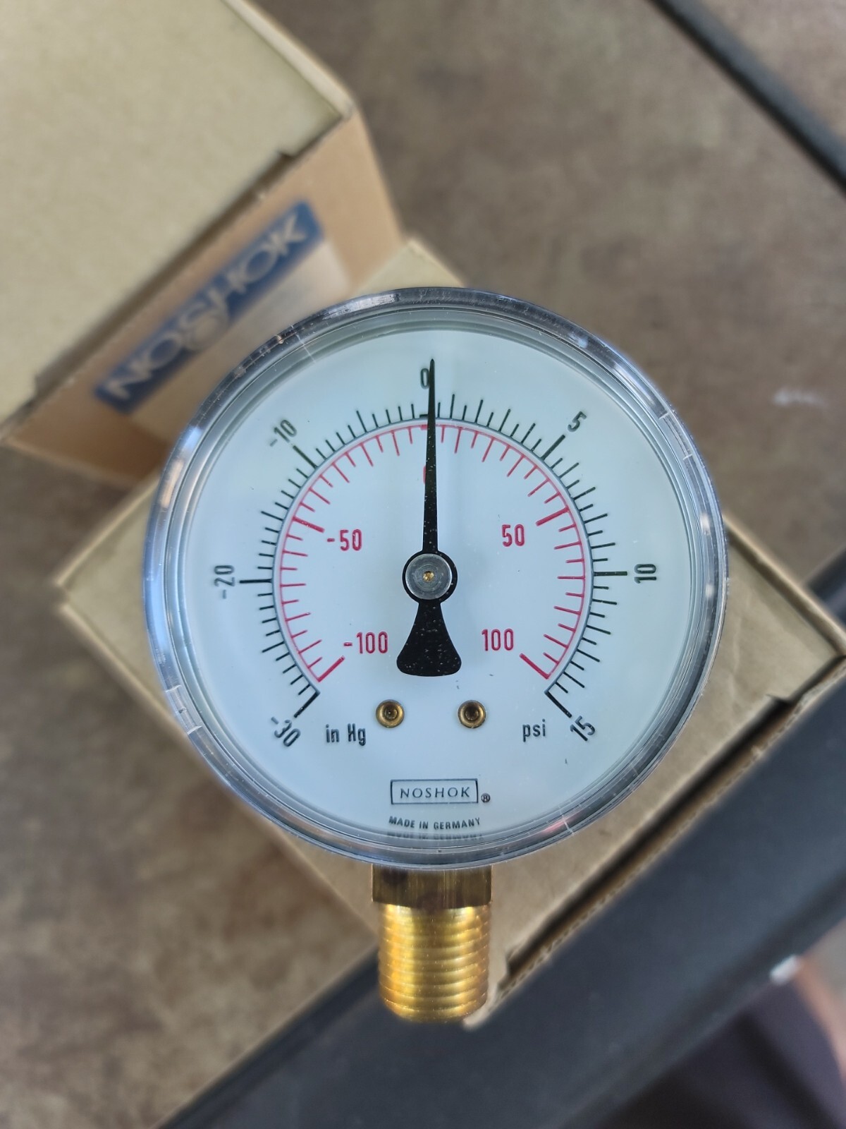Noshok pressure gauge / 25.100 30" INHG / 15 Psi / KPA 1/4 NPT | eBay