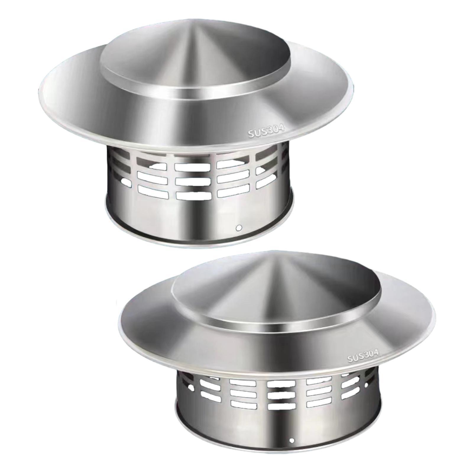 Roof Vent Cap Stove Pipe Cap Stainless Steel Easy Installation Chimney ...