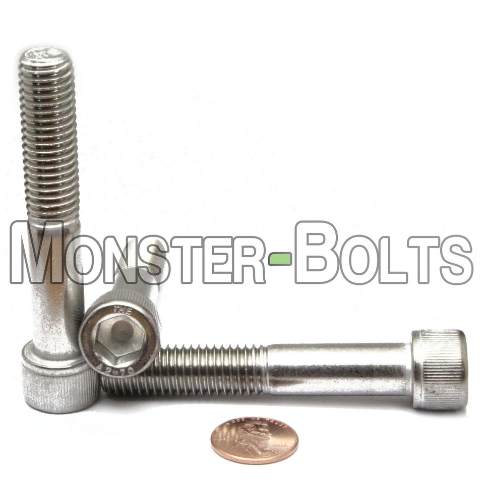 M12 -1.75 Stainless Steel Socket Head Cap Screws, Metric Coarse Thread ...