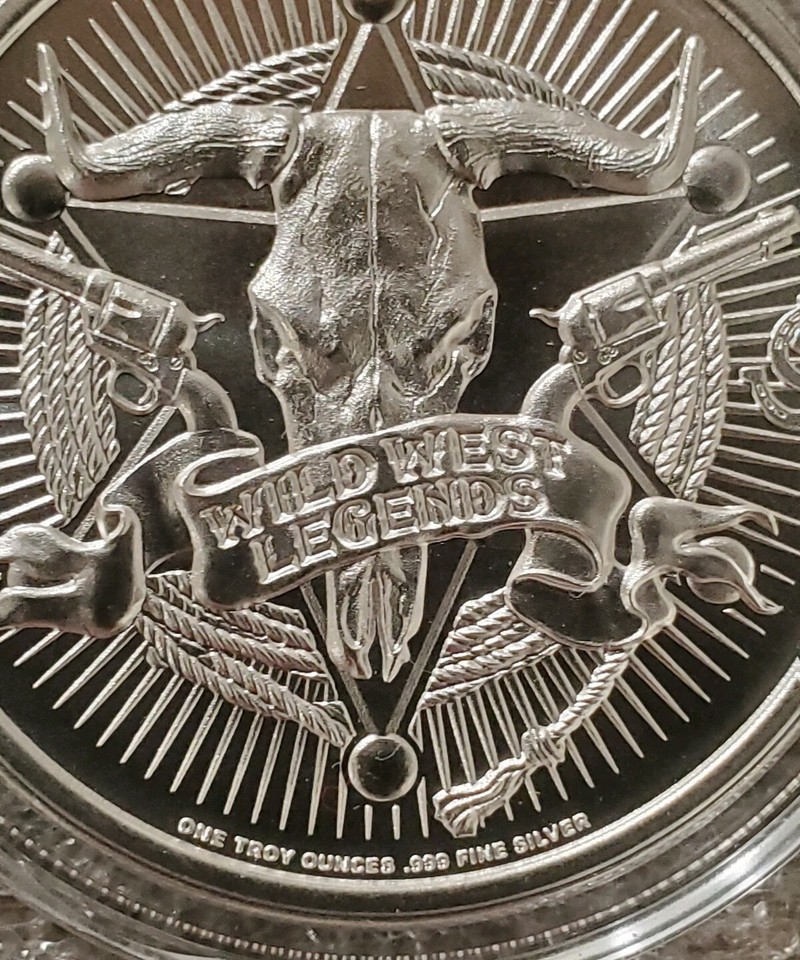 Butch Cassidy 1 oz .999 silver Wild West Legend Gun slinger colt 45 ...