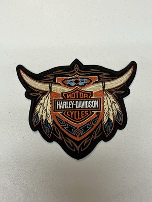 VTG HARLEY DAVIDSON MEDIUM "HORNED CONCHO" EMBLEM OFFICIAL LICENSED ...