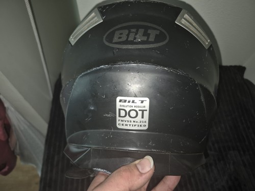 BILT TECHNO 2.0 EVOLUTION SENA BLUETOOTH MATTE BLACK MOTORCYCLE HELMET ...