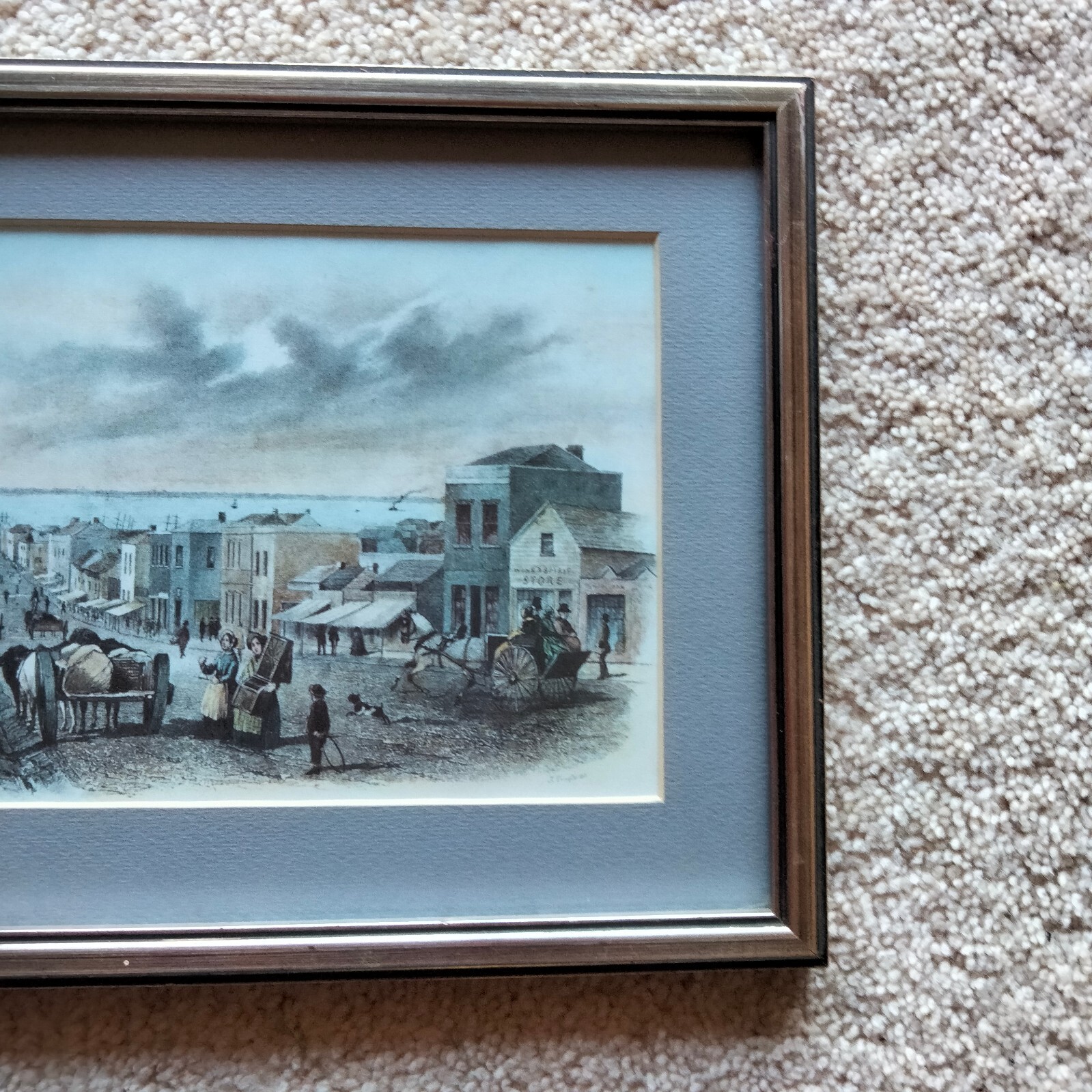 Moorabool St From Myers St Geelong-Vintage Engraving Print-ST Gill ...