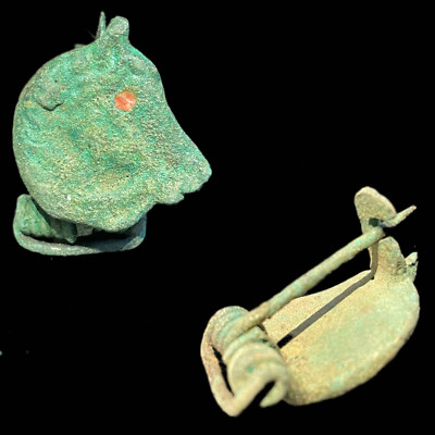 Viking - Authentic Ancient Medieval Artifact Bronze Fibula