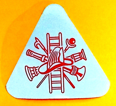 FIRE DEPARTMENT SCRAMBLE Highly Reflective RED Triangle Helmet Decal | eBay