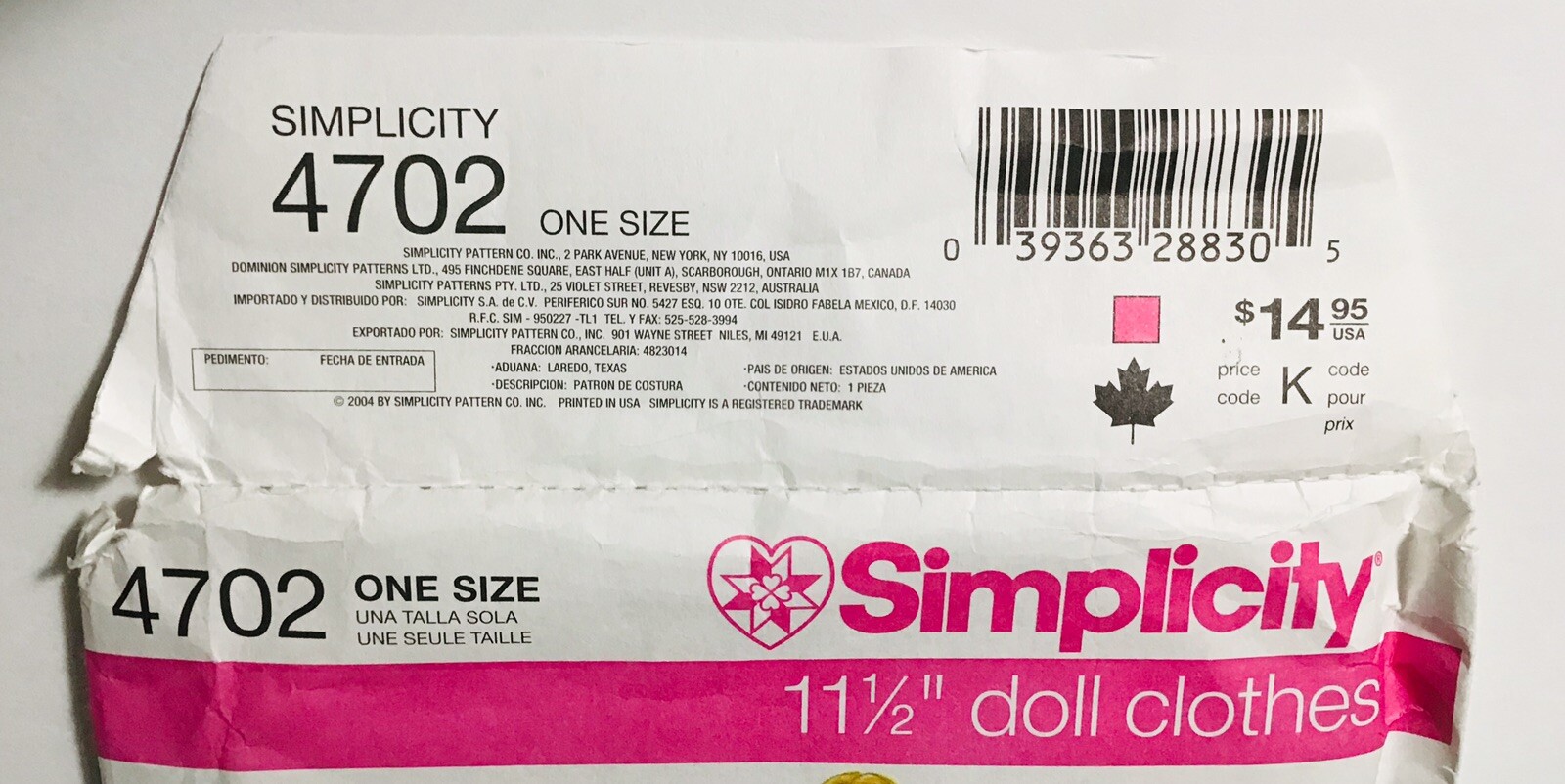 Simplicity pattern 4702 Doll Clothes Dress skirt Hoodie Halter Pants ...