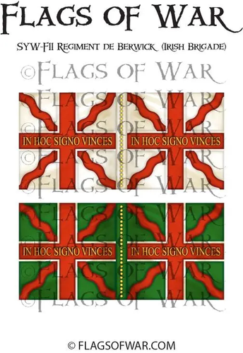 28MM JACOBITE WARGAMES FLAGS - REGIMENT DE BERWICK - FLAGS OF WAR | eBay
