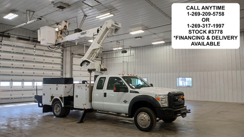 '13 Ford F550 4x4 Extended Cab 45' AT SM Bucket Truck Boom Material ...