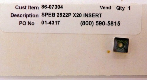 5 PIECES of K-TOOL SPEB 2522P X20 CARBIDE INSERTS F130 | eBay