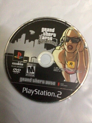 Grand Theft Auto San Andreas Disc Only Game Sony Playstation 2 PS2 ...
