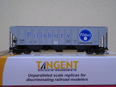 Tangent Pillsbury TLDX PS-2 4427 High Side Covered Hopper 21040 HO ...
