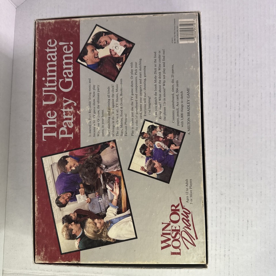 Vintage Win Lose or Draw Party Edition 1988 Charades Game Free Shipping ...