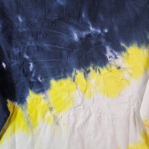 $110 NWT Hustle Gang Shirt Men Medium Logo Indian Back Colorful Cotton ...