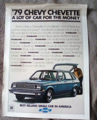 1979 Chevrolet Chevette Print Ad - A lot of car for your money | eBay