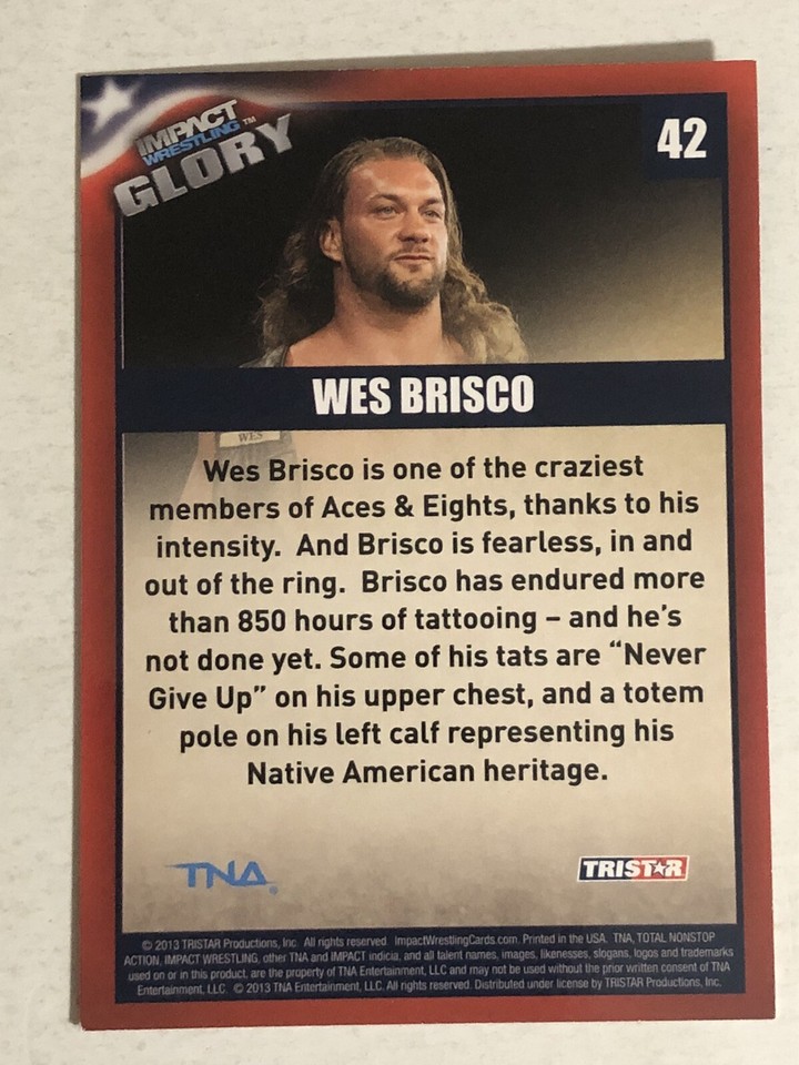 Wes Brisco TNA wrestling Trading Card 2013 #42 | eBay
