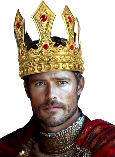 King Crown for Men Adjustable Medieval Royal Crown Halloween ...