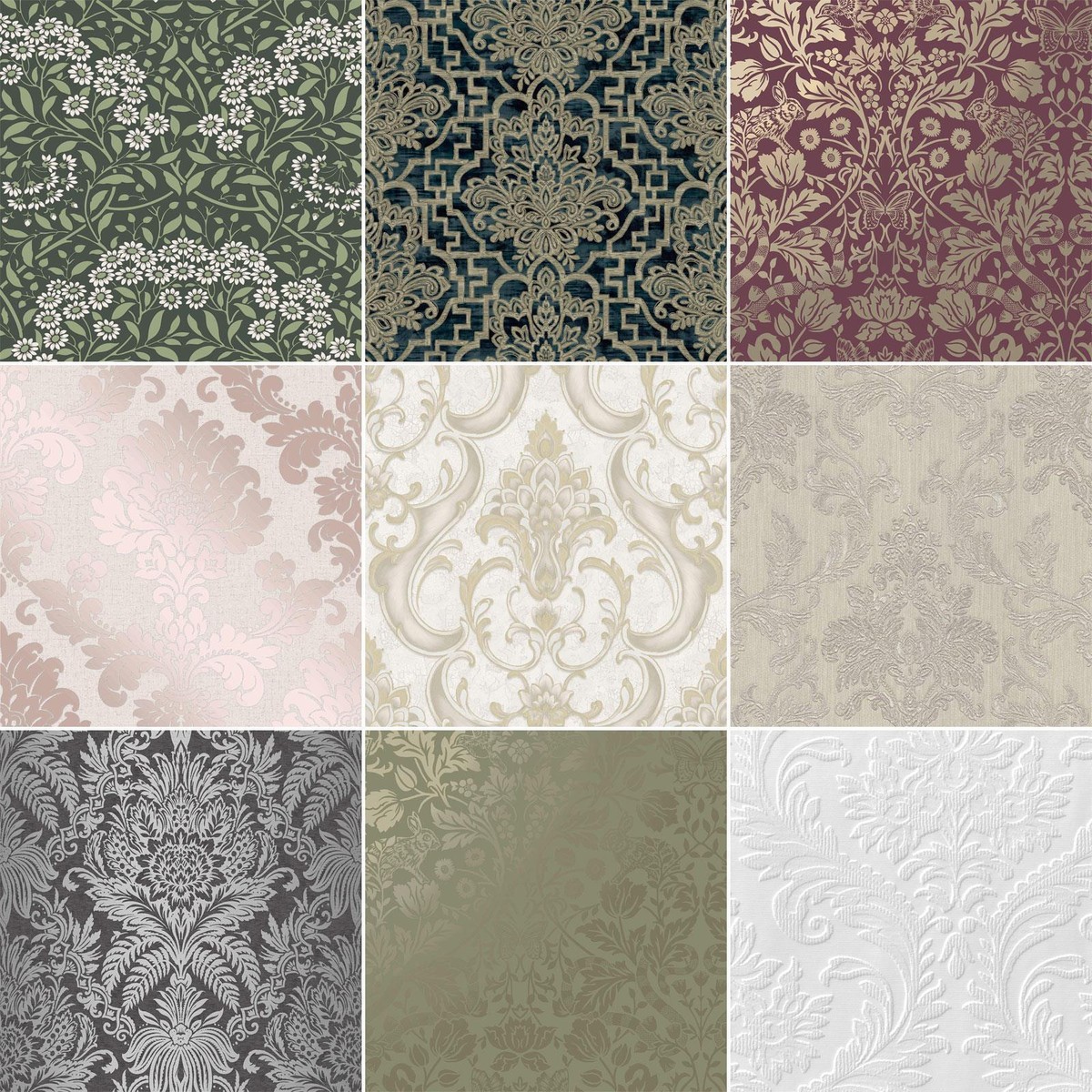 Chateau Damask Wallpaper