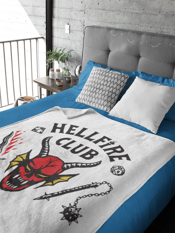 Stranger Things Fleece Blanket Hellfire Club Design Bed Throw Super ...