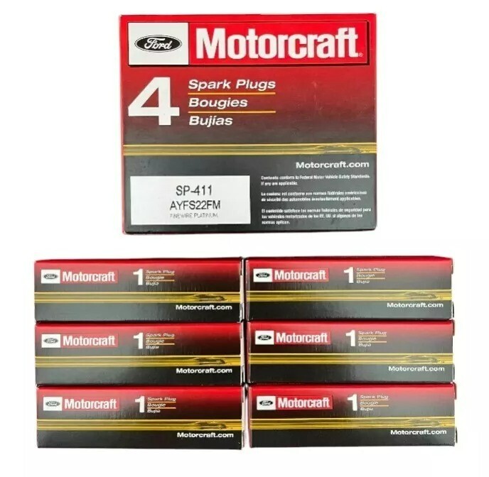 Set of 6 SP411 Motorcraft Platinum Spark Plug For Mazda 5 CX-9 Ford ...