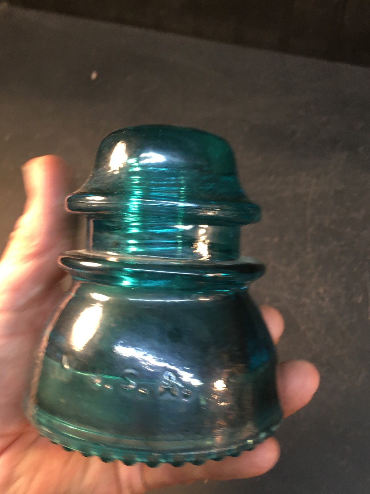 Vintage Hemingray Insulator Bulb, NO 42 Teal Green Swirls | eBay
