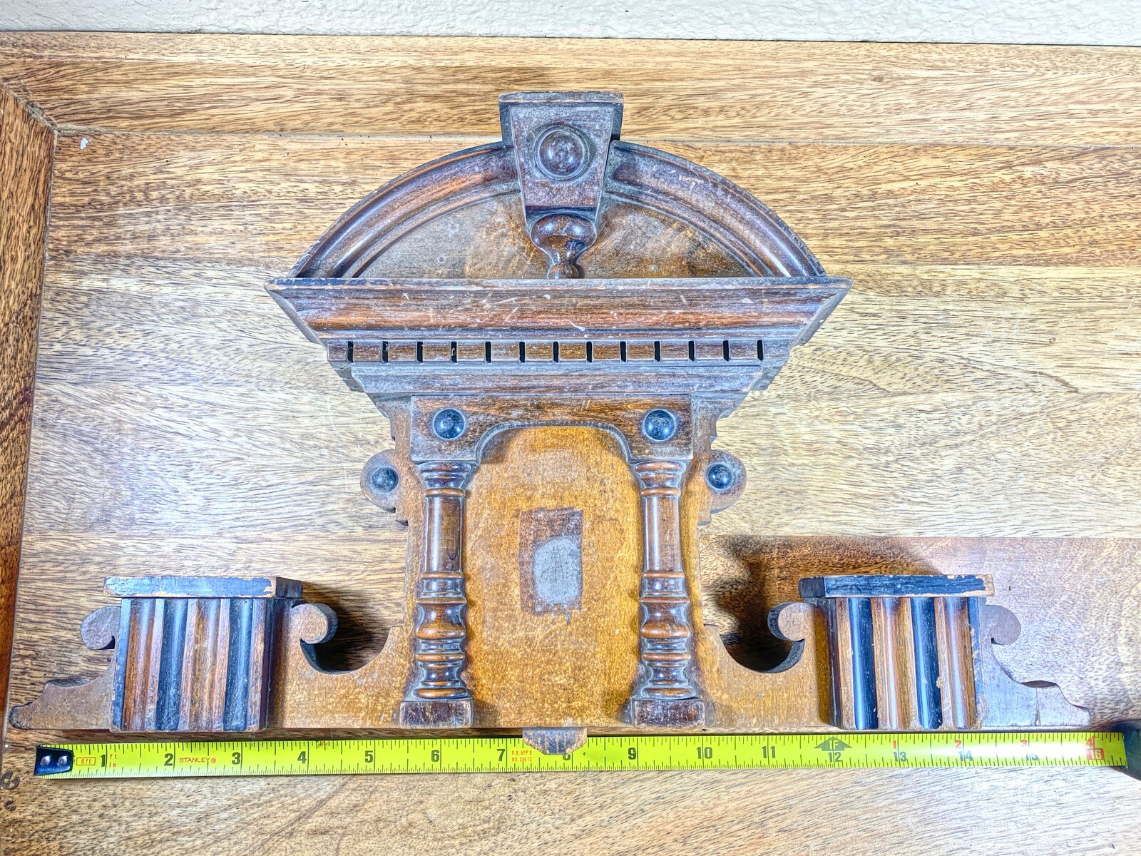 Antique Wooden Clock Header 15 1/2 Long X 9 Inches Tall (LL5235) | eBay