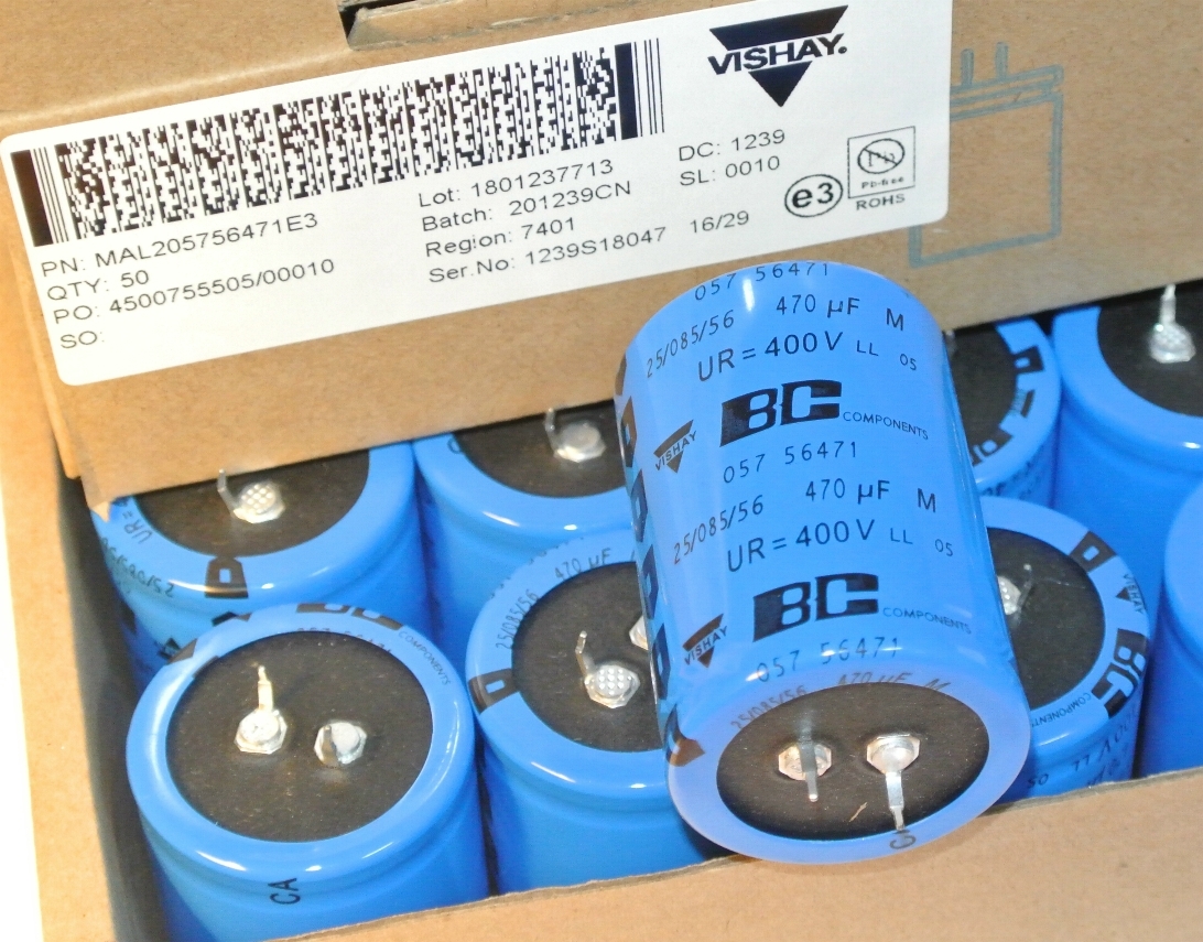 470uF 400V Low ESR BC Components MAL205756471E3 VISHAY Capacitor QTY ...