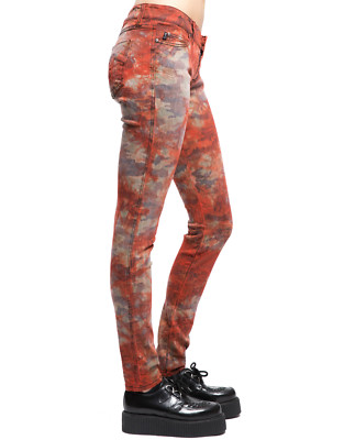 TRIPP PUNK EMO GOTHIC ROCKER RUST ART DYED CAMO STREET WASH JEAN PANTS ...