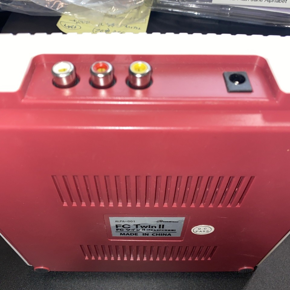 RED/WHITE YOBO FC TWIN 2 SLIM SYSTEM CONSOLE ONLY FOR NES & SNES GAMES ...