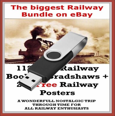 Vintage Locomotive Railway Train Steam Inc Bradshaws 112+Antique Books ...