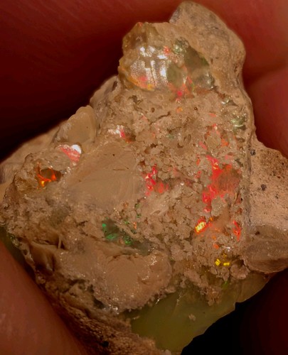 Natural Raw Opal With Amazing Red,Orange, Green, And Some Blue | eBay