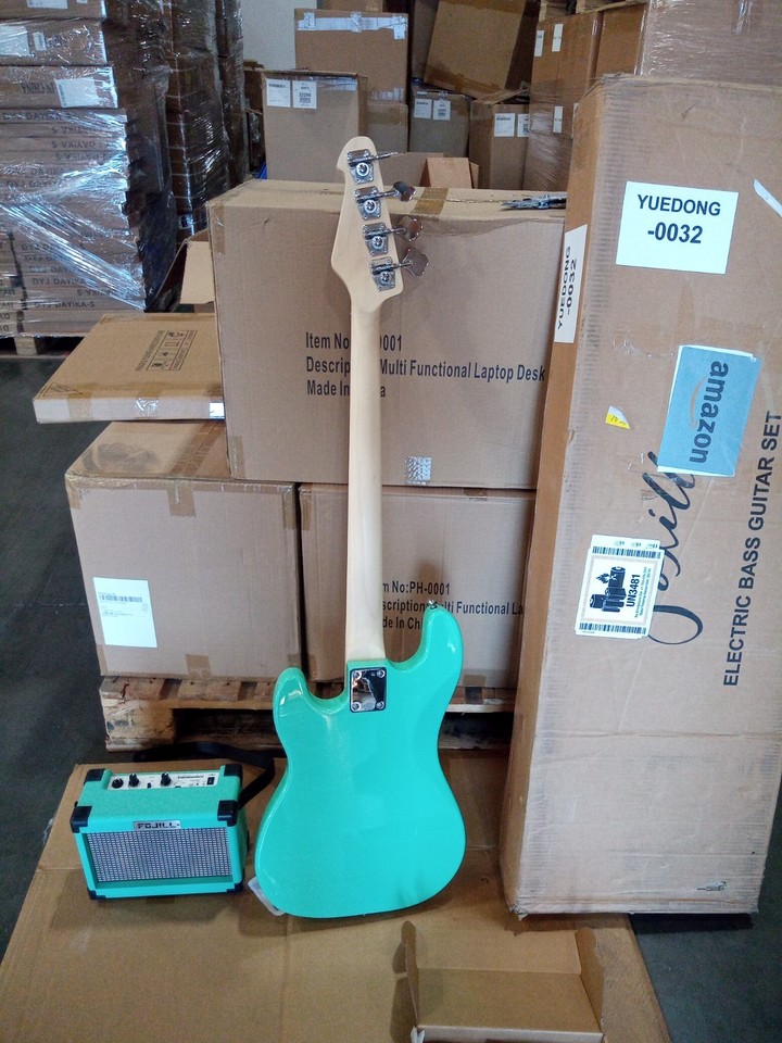 Open Box ST 4 String Electric Bass Guitar AMP Bag,Strap,Picks,Capo ...